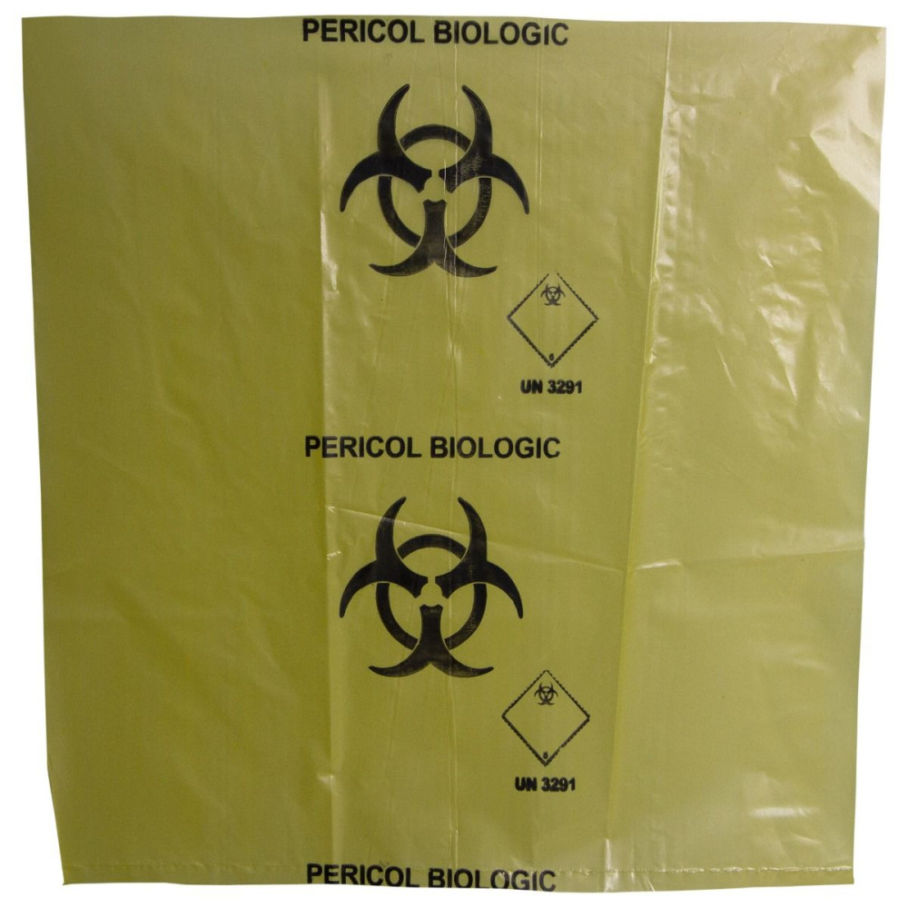 Cutie 20 litri cu sac Biohazard pentru colectarea deseurilor medicale ...